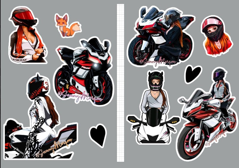 Sammy Sticker Sheet – 2wheelssammy